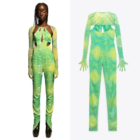 Zara | Pants & Jumpsuits | Zara Nwt The Alien Halloween Collection ...